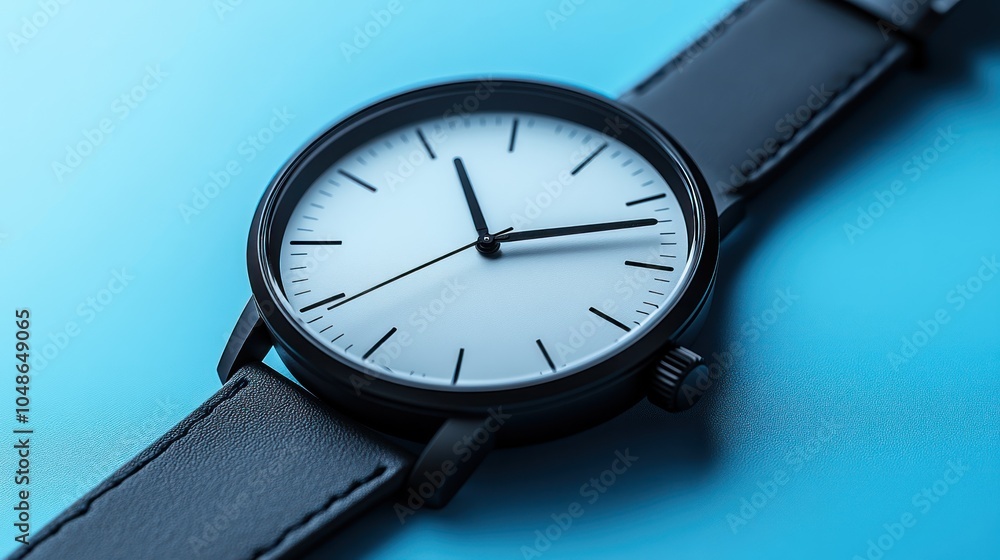 3D mockup of a simple wristwatch, isolated on a clear background ...