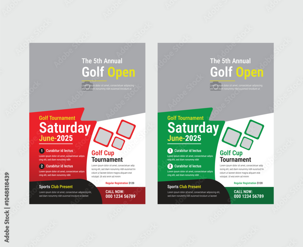 Golf tournament flyer template. golf tournament Sample text or golf ...