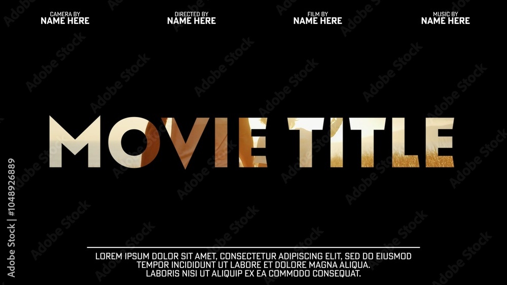 Modern Movie Trailer Title Intro Stock Template | Adobe Stock