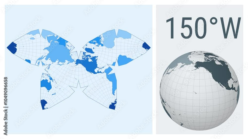 World Map Animation. Steve Waterman butterfly projection. Colored ...