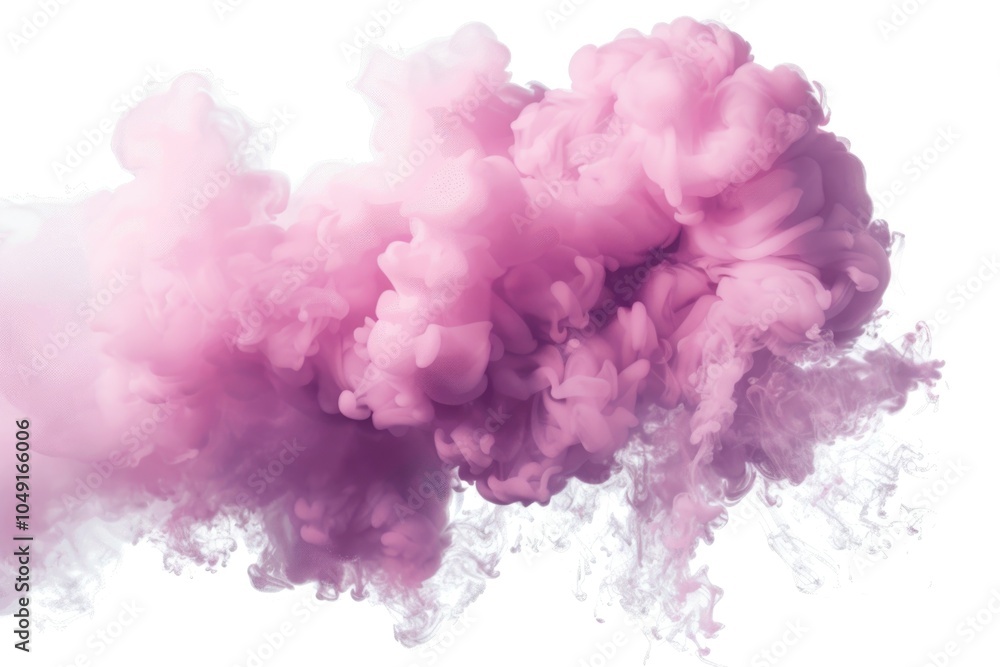 Vibrant pink smoke is rising from a fire, creating a dramatic and ...
