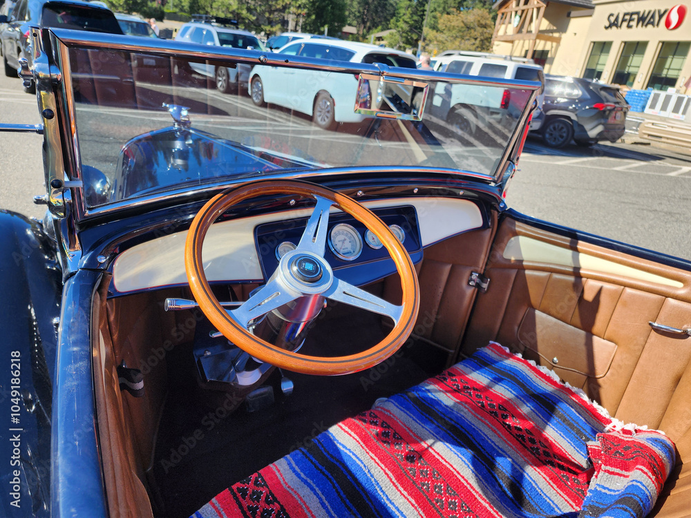 Seattle, WA, USA -July 4, 2024 : 1930 Ford Model A v8 Roadster blue ...