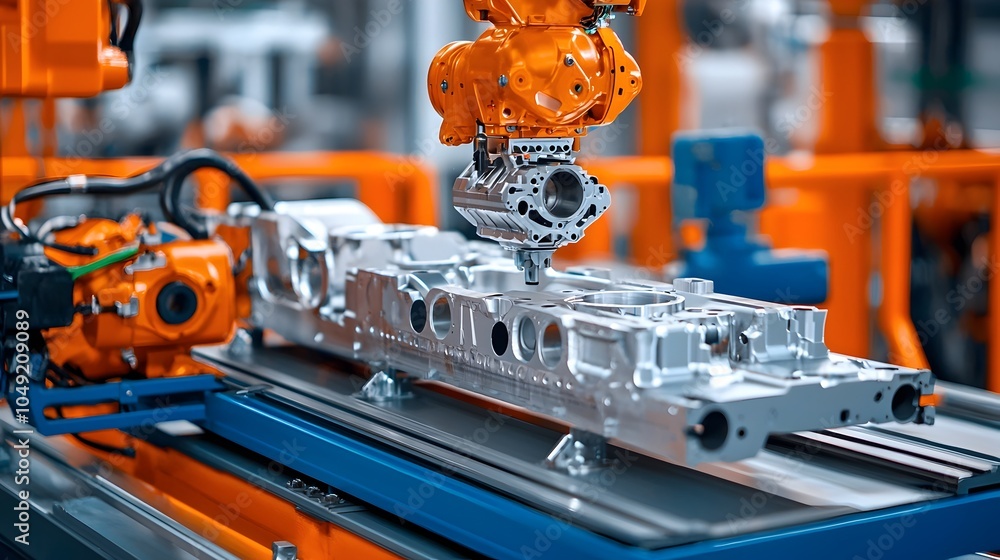 Aluminum extrusion process forming long metal profiles for industrial ...