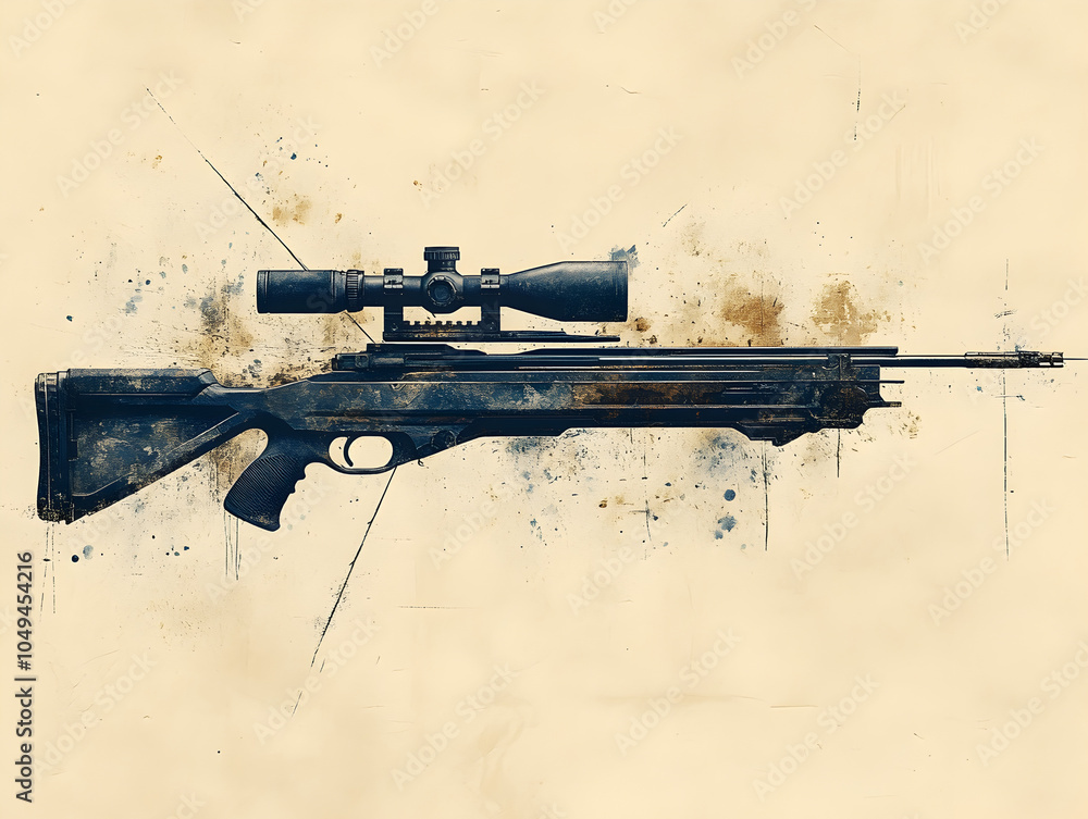 Modern Sniper Rifle Concept Art for Tactical Shooting and Hunting ...