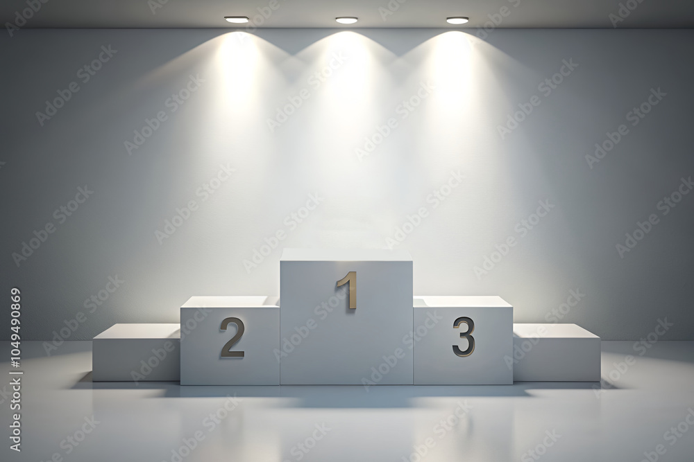 Sport winner pedestal. Winners podium against white background Stock ...