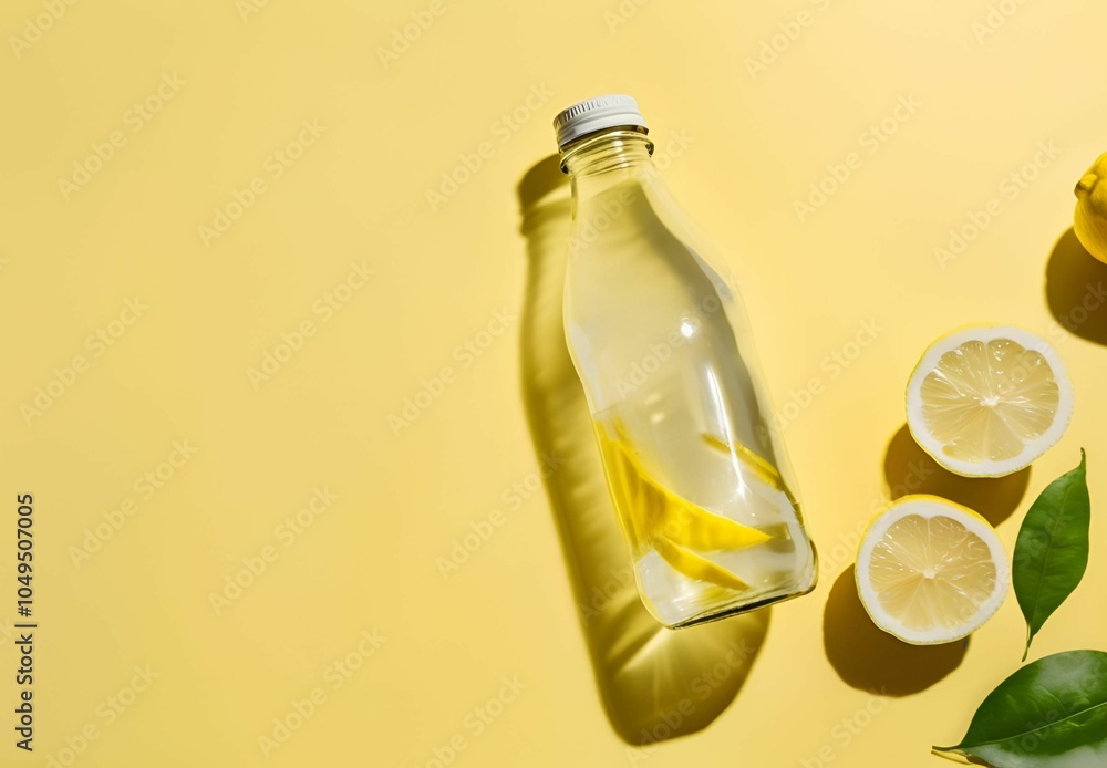 Water + lemon juice is alkaline water (alkaline water). Stock Photo ...