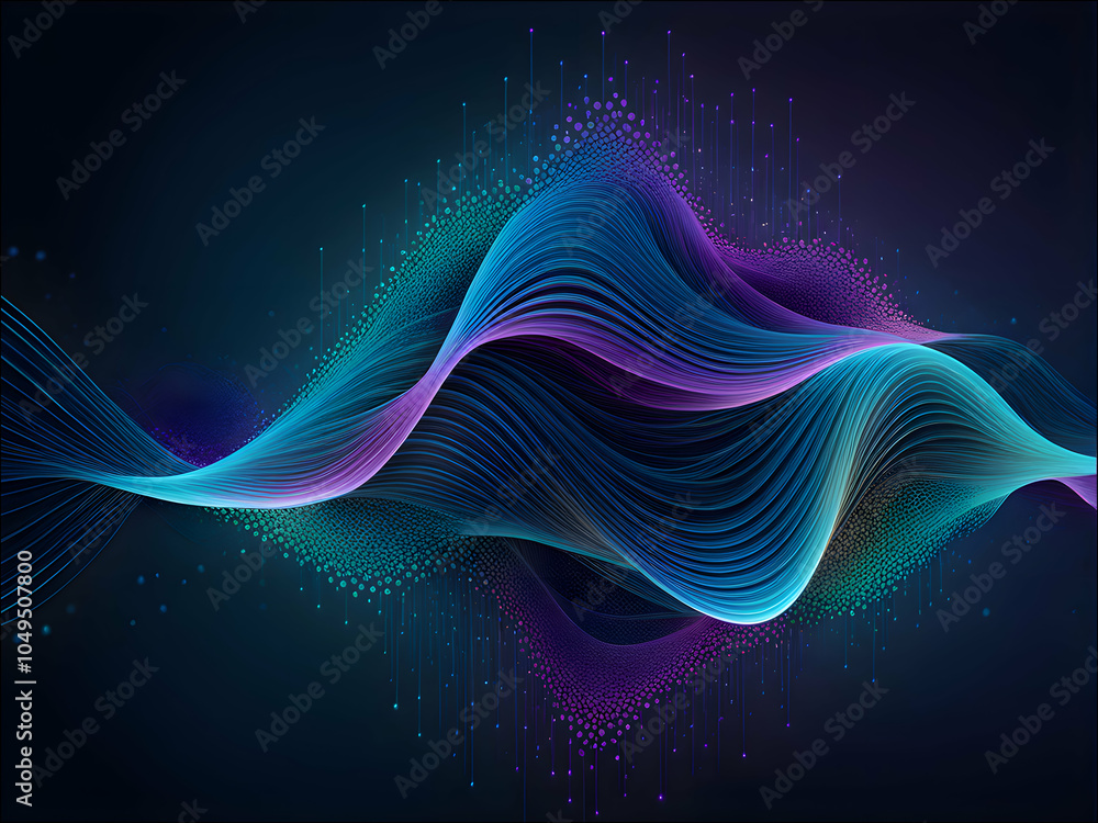 An abstract representation of generative AI, illustrating an advanced ...