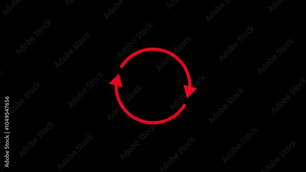 arrow animation on black background, Refresh Icon, Reload Icon, Rotation Arrows Symbol 3d ...