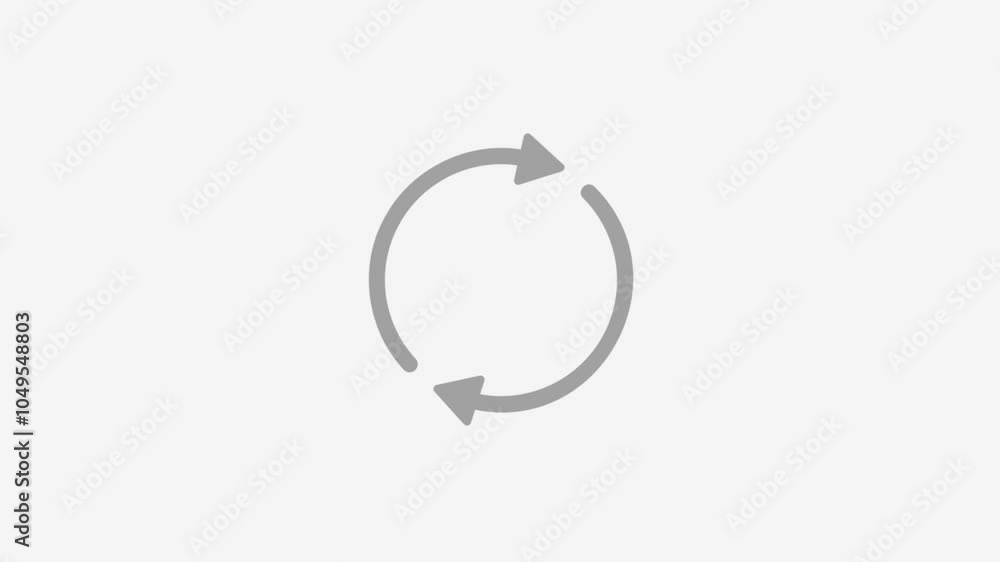 circle arrow icon refresh and reload animated. reload white icon animation on white background ...