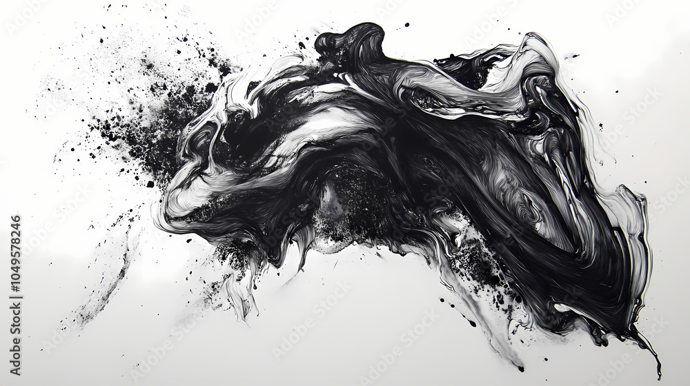Black ink on white paper with a marble effect ideal for web and game ...