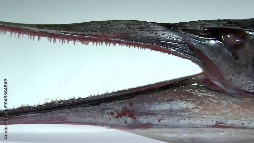 Vidéo Stock The garfish (Belone belone), is a long and slender fish ...