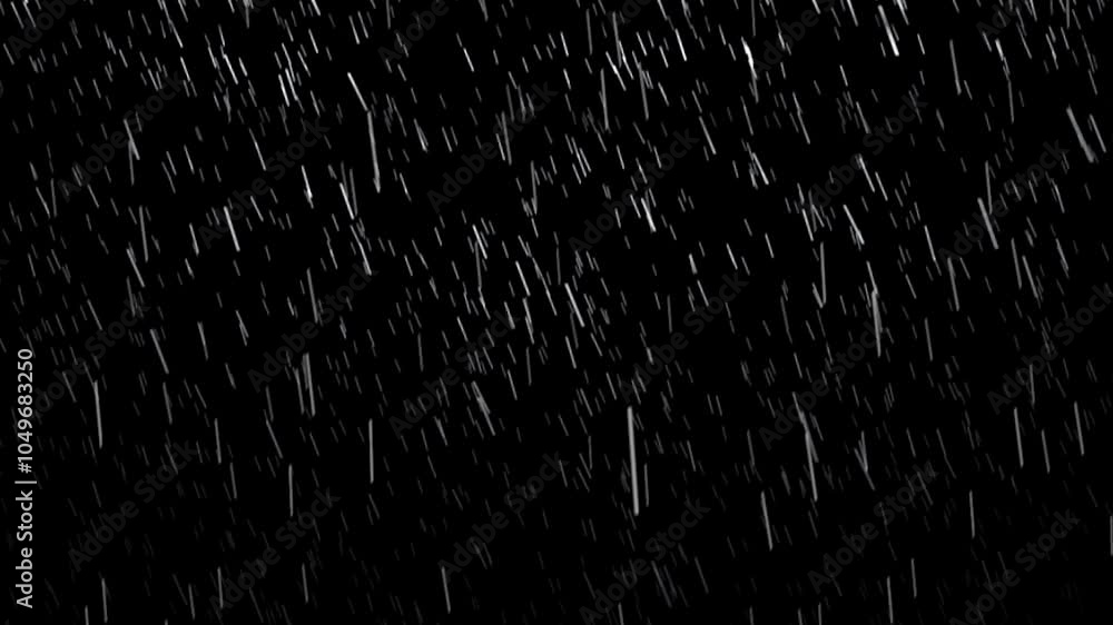 rain black screen, rain drops on black background. Rain template ...