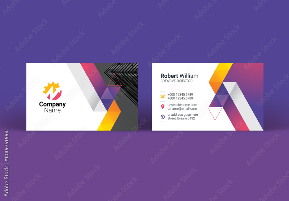 Modern Business Card Design Layout Stock Template | Adobe Stock