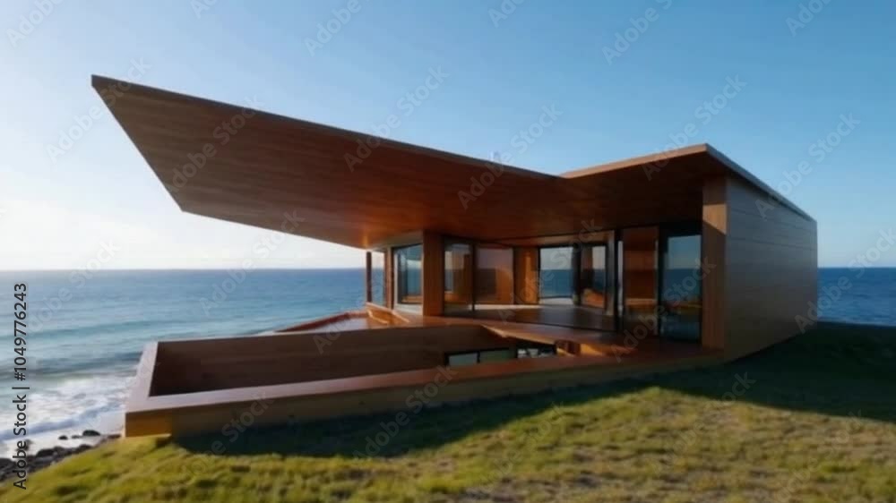 Modern Coastal Modular Home with Ocean Views – Angular Design, Wood ...