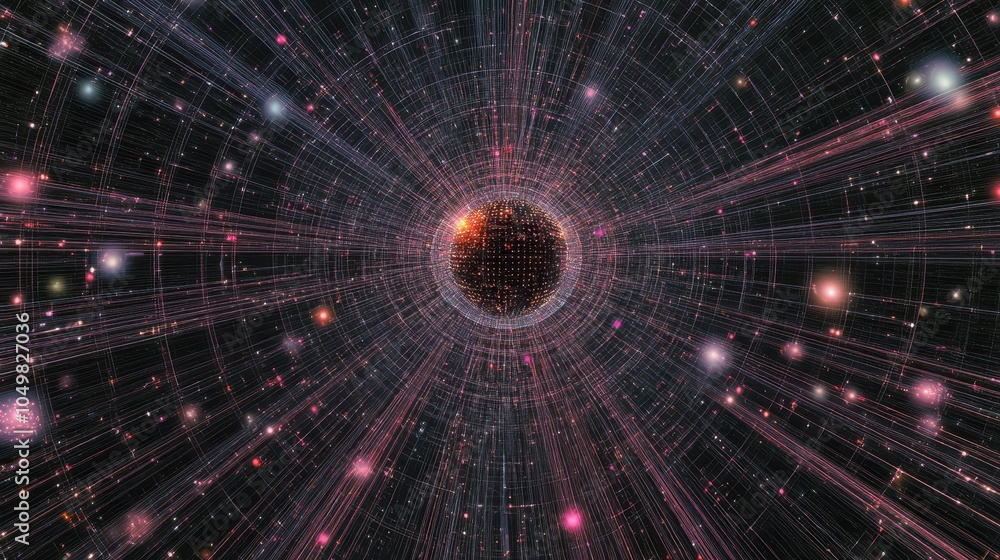 Abstract visualization of BIG DATA flow in a network, with bright data ... Abstract visualization of BIG DATA flow in a network, with bright data ...