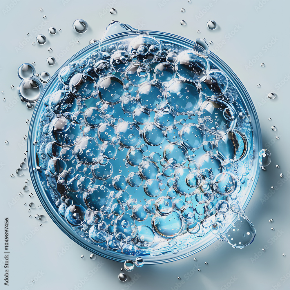 fizzy bubbles in water from effervescent tablet pill in realistic ...