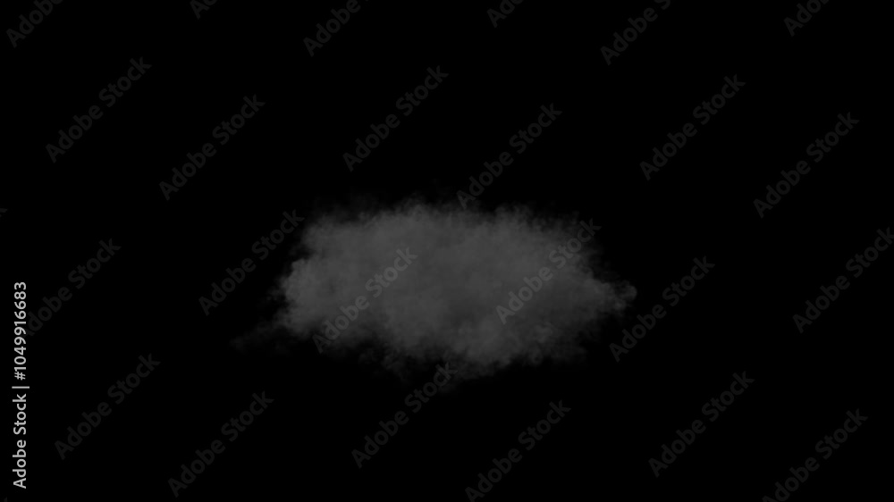 Explosion dust shockwave top down view, transparent background 3d rendering of fire simulation ...