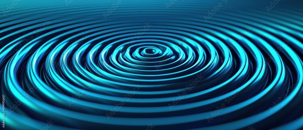 Circular sound waves expanding outward like ripples in water, acoustic ...