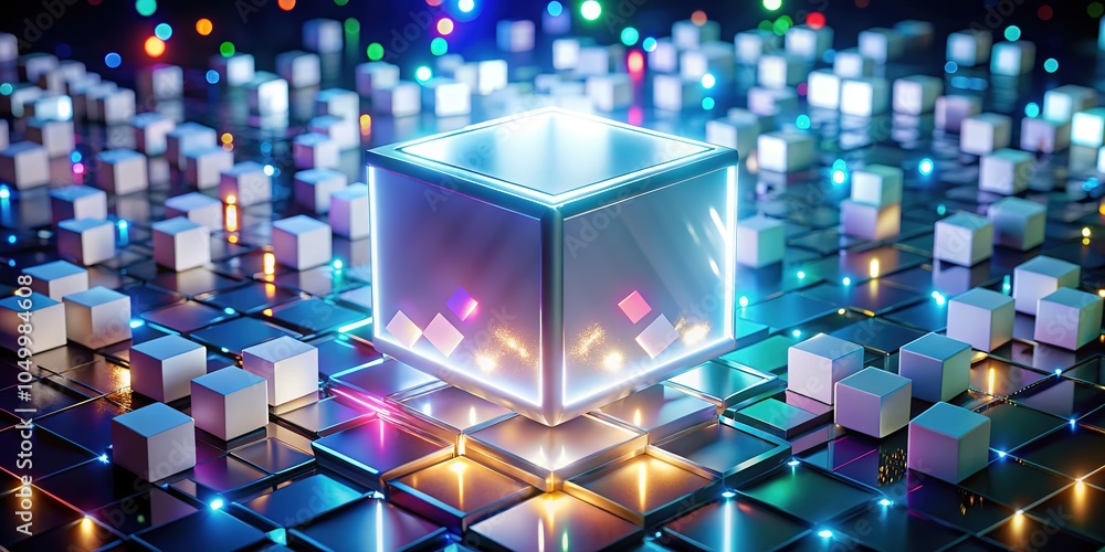 Explore a seamless loop of futuristic 3D white cubes, creating stunning ...