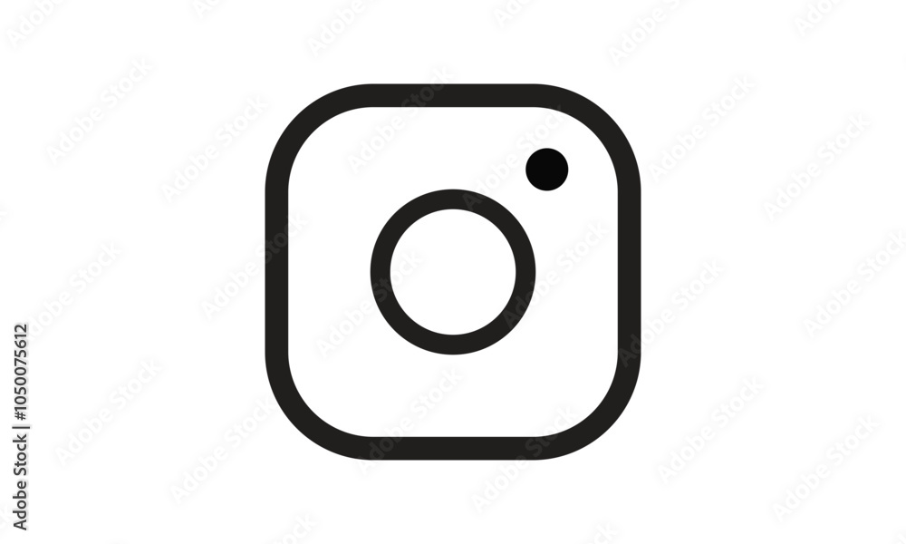 Instagram logo. Instagram icon. flat icon isolated on transparent background. EPS 10 Stock ...