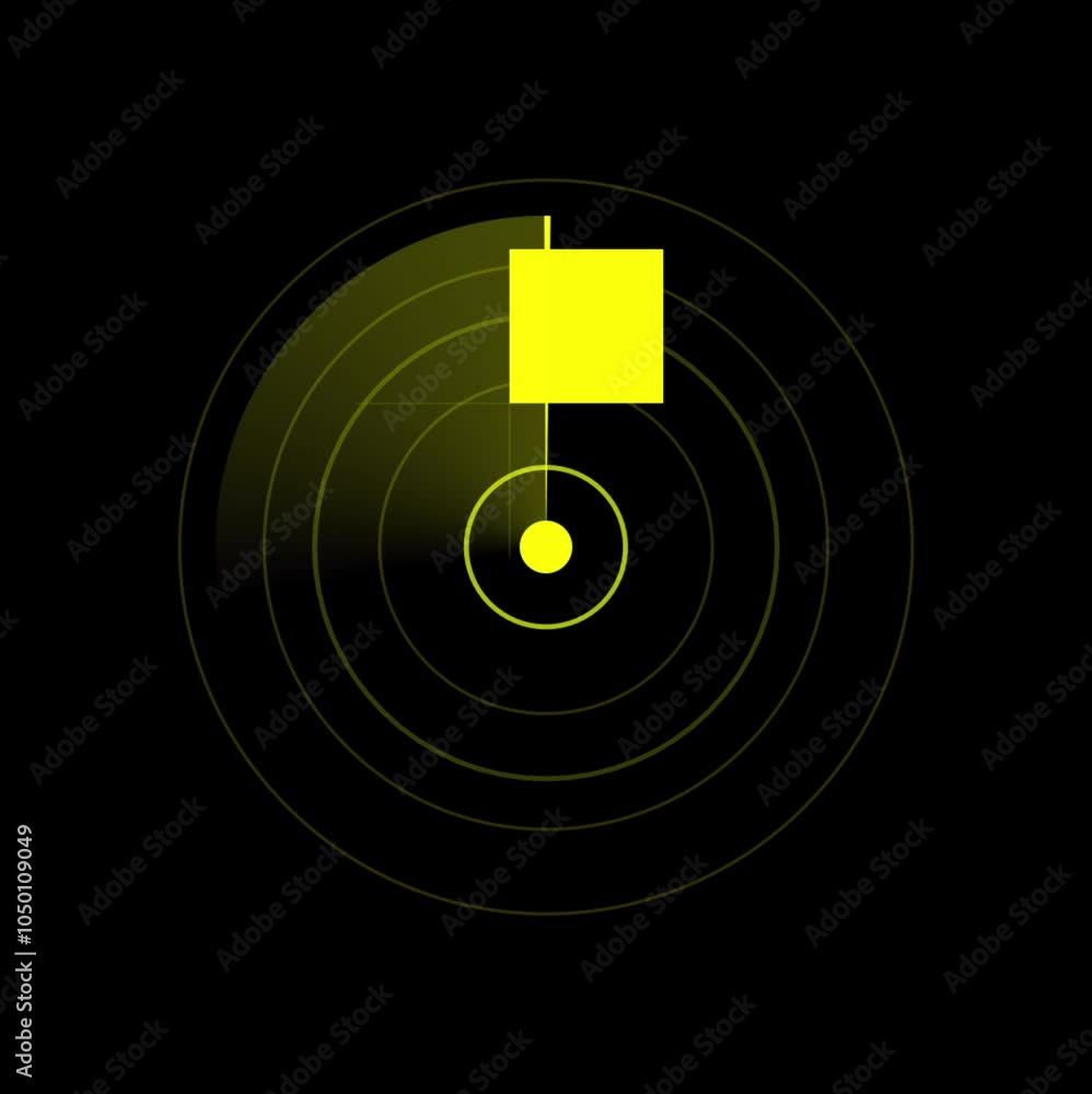 Realistic radar screen. Military search visual scanner system. medium ...