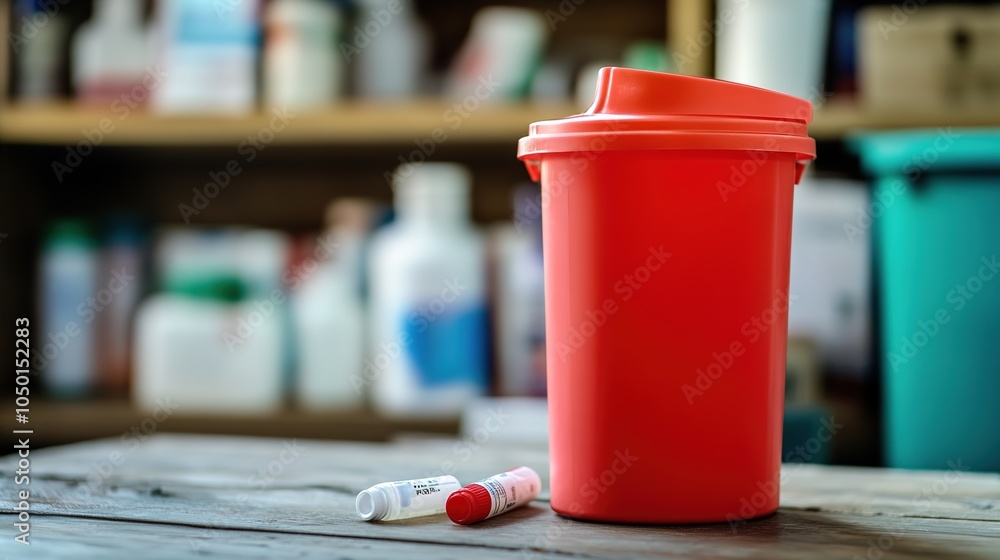 Durable Medical Sharps Container Designed for Safe Disposal of Needles ...