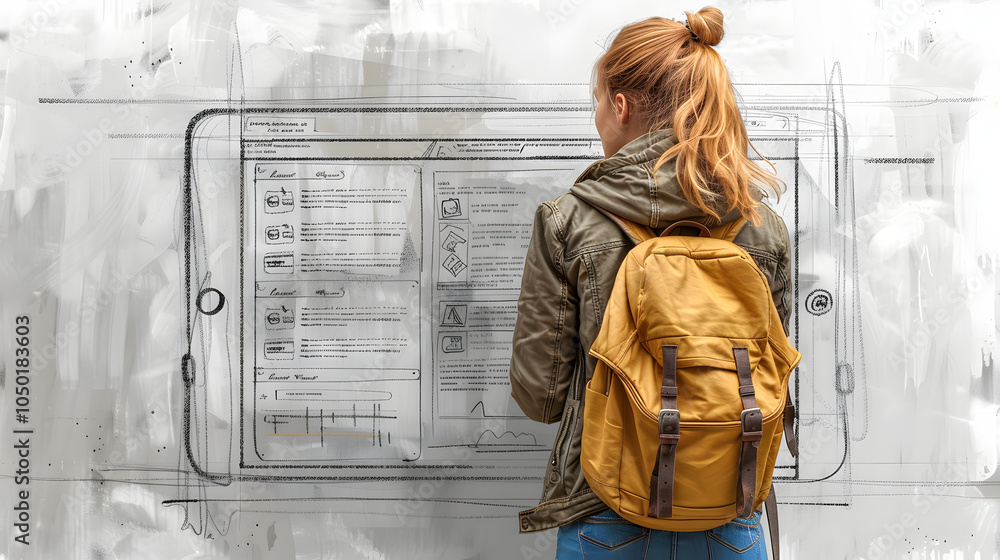 ux graphic designer creative sketch planning application process ...