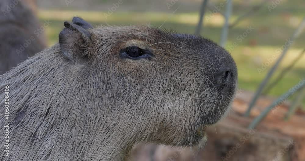 Capybara or greater capybara (Hydrochoerus hydrochaeris) is a giant ...