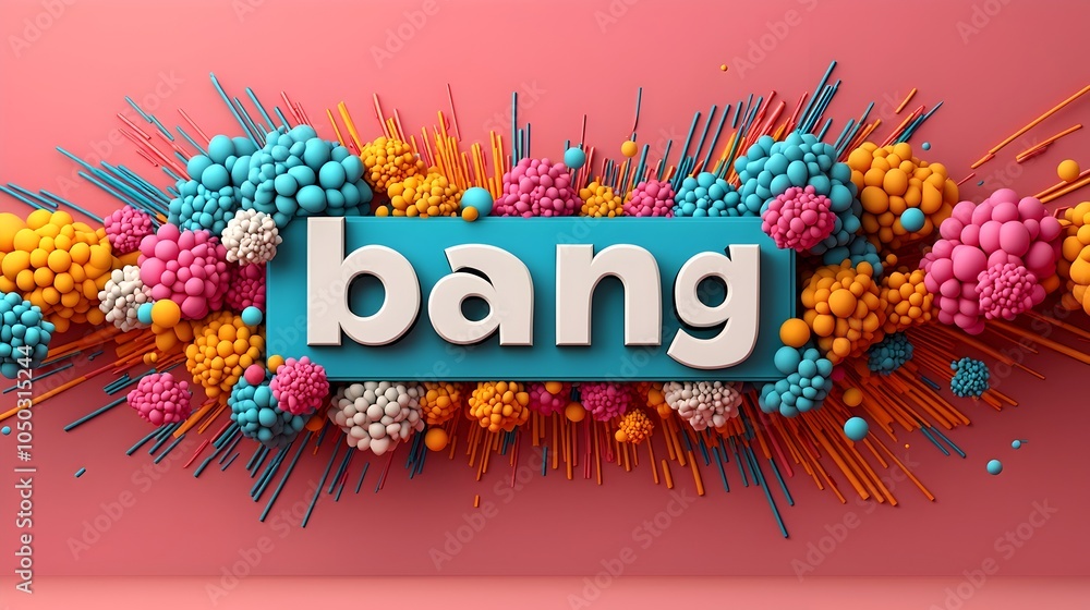 Explosive 3D comic book inspired text with bold dynamic typography and ...