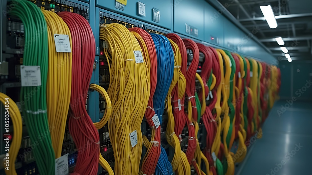 Organized Wiring Panels with Color-Coded Cables A wiring panel with ... Organized Wiring Panels with Color-Coded Cables A wiring panel with ...
