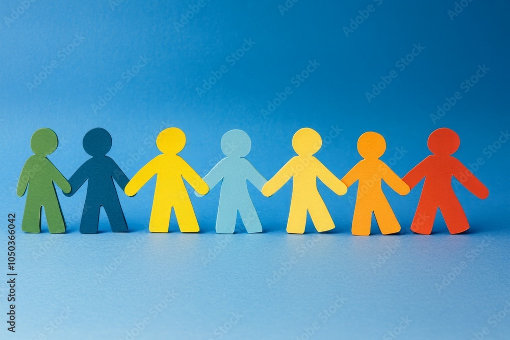 Paper Chain of Unity and Diversity Stock Photo | Adobe Stock