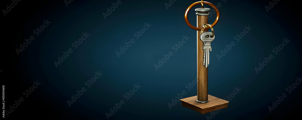 Neigbourhood Real Estate - A wooden key holder with a key attached ...