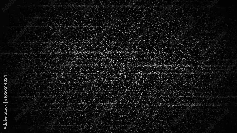 Analog Static Noise texture overlay. TV switch off. Horizontal stripes offset . No signal white ...