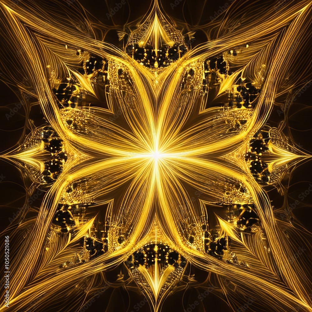 Gold dust particles fly in slow motion in the air lingering slowly ...
