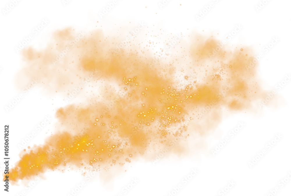 Fantastic orange smoke background. Magic orange smoke with glitter and ...