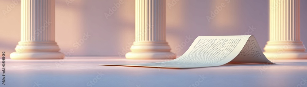 Abstract representation of constitutional sovereignty featuring pillars ...