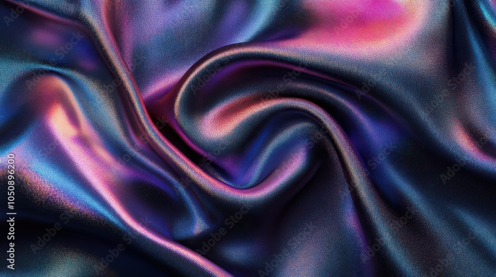 Iridescent Woven Silk Fabric with Delicate Folds and Soft Shadows: A ...