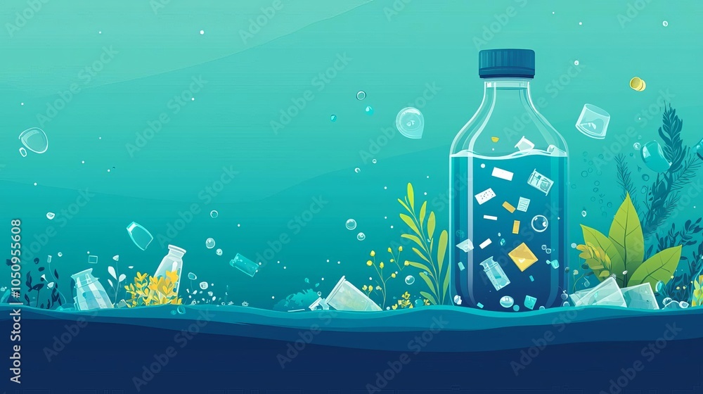 Micro Plastics Filter showing microplastics in water sample, pollution ...