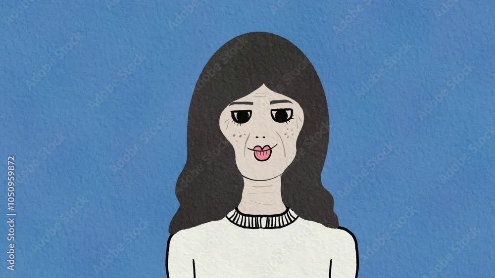 2D Cartoon Animation of Medical Animation of Aging Human Turning into ...