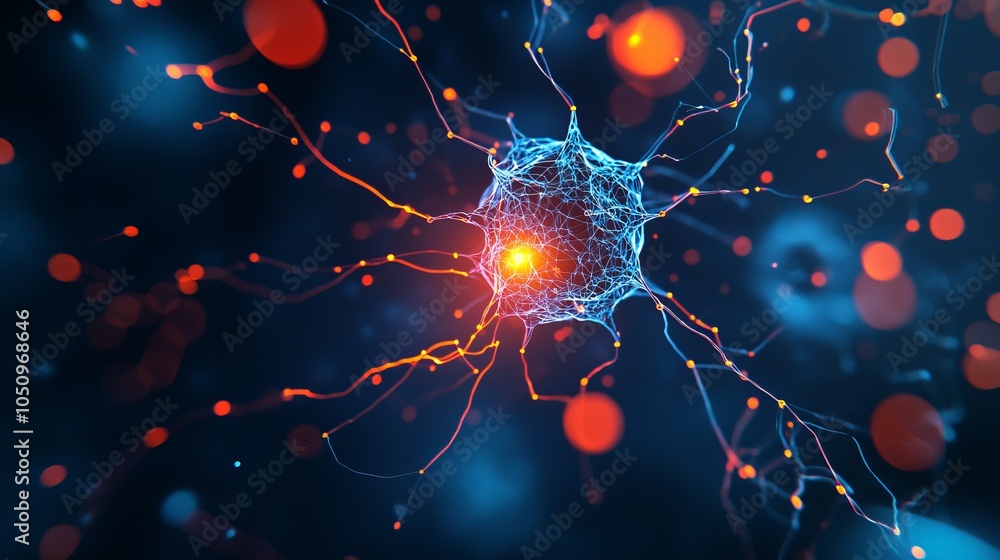 A stunning visualization of a neuron showcasing its complex structure ...