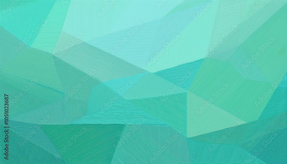 Abstract background with poly line of Soft Mint and poly line of ...
