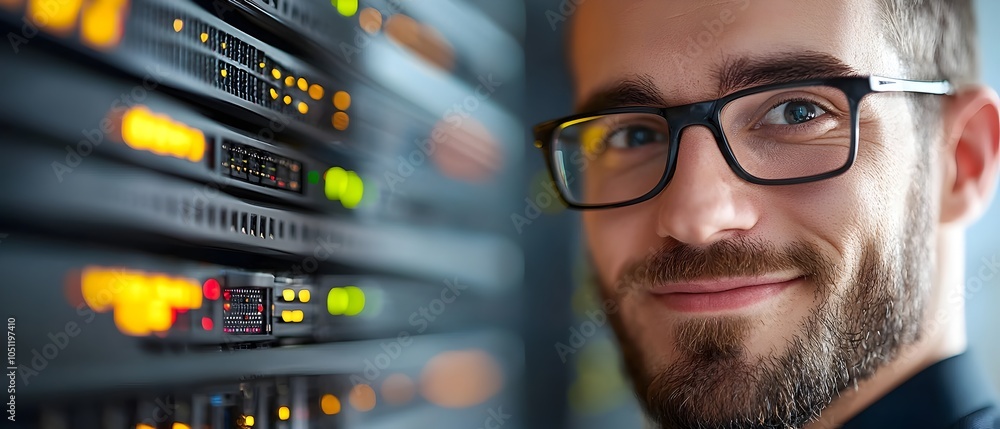 Professional IT Coder Meticulously Maintaining Secure Network ...