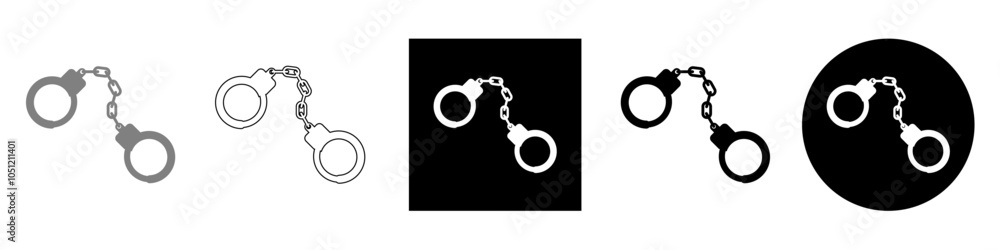police officer handcuffed, criminal arrested or tool security vector ...