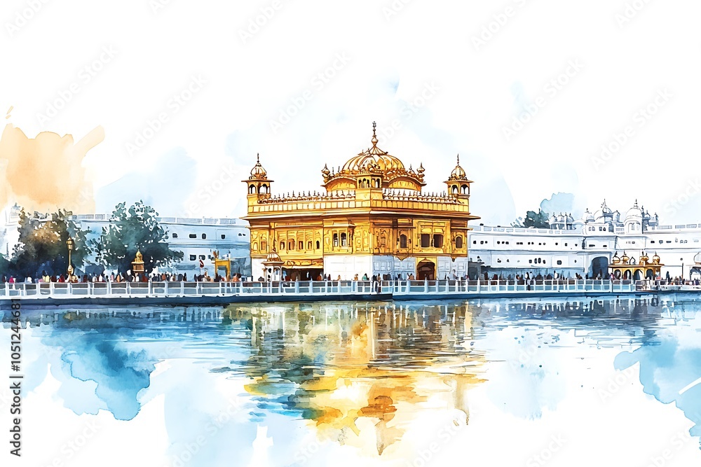 Pastel crayons sketch of Sri Harmandir Sahib, The Golden Temple in ...