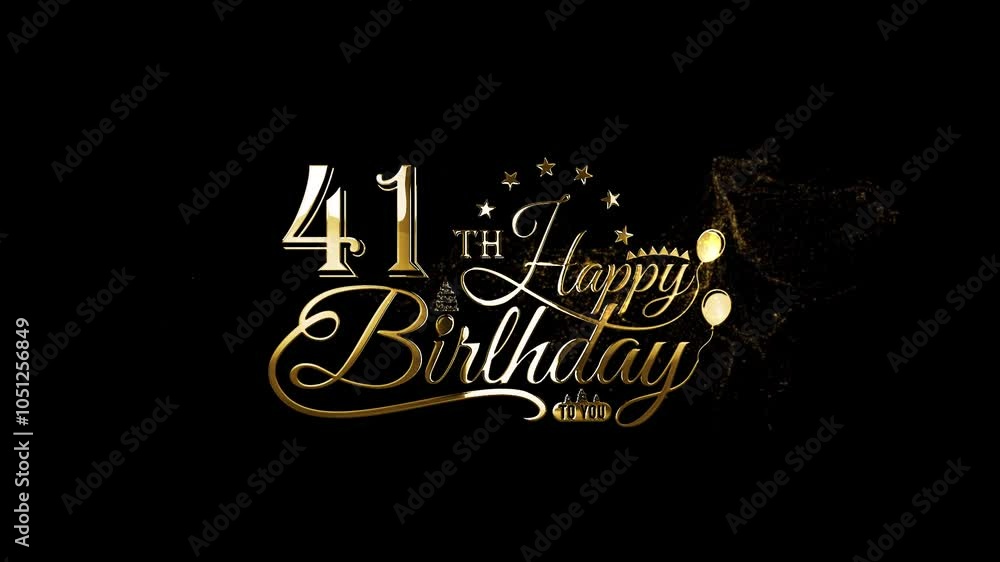 41th Happy Birthday,Happy Birthday, Handwritten 41th Happy Birthday ...