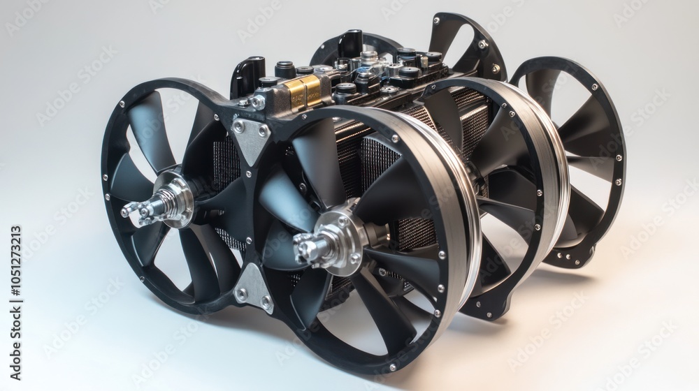 Drone Engine - Compact drone engine in a sleek design, focusing on ...