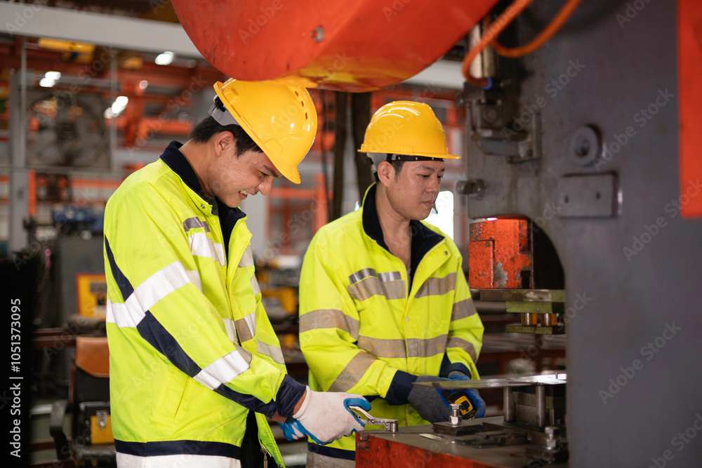 Industry Factory engineers, people who work with machines, employees ...