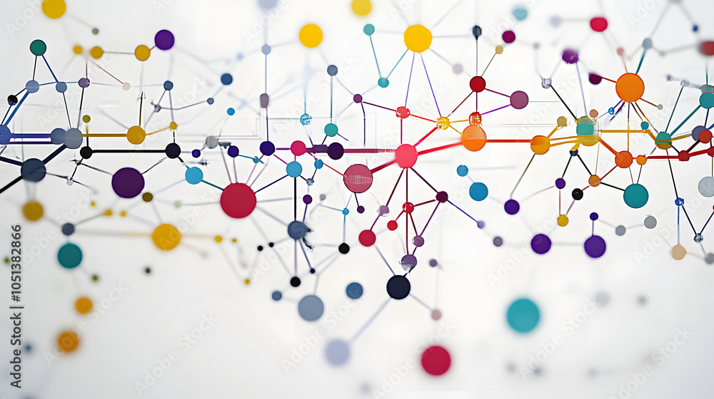 Colorful diagram illustrating a decision tree with branching paths and ...