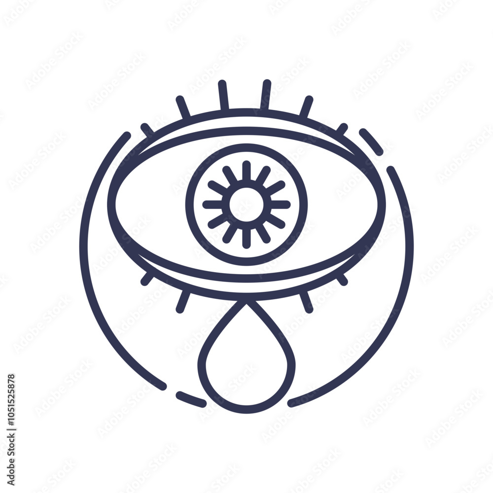 An eye with a tear symbolizes empathy and perception, highlighting ...