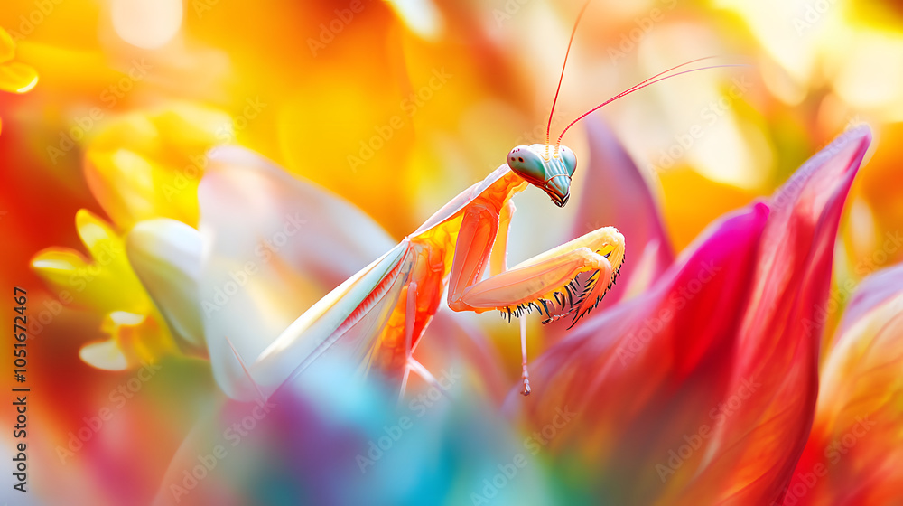 Observation of the Orchid Mantis in a Colorful Garden: The Art of ...